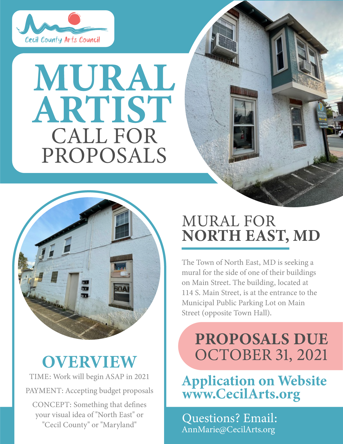 Call for Mural Artists Application – Cecil County Arts Council